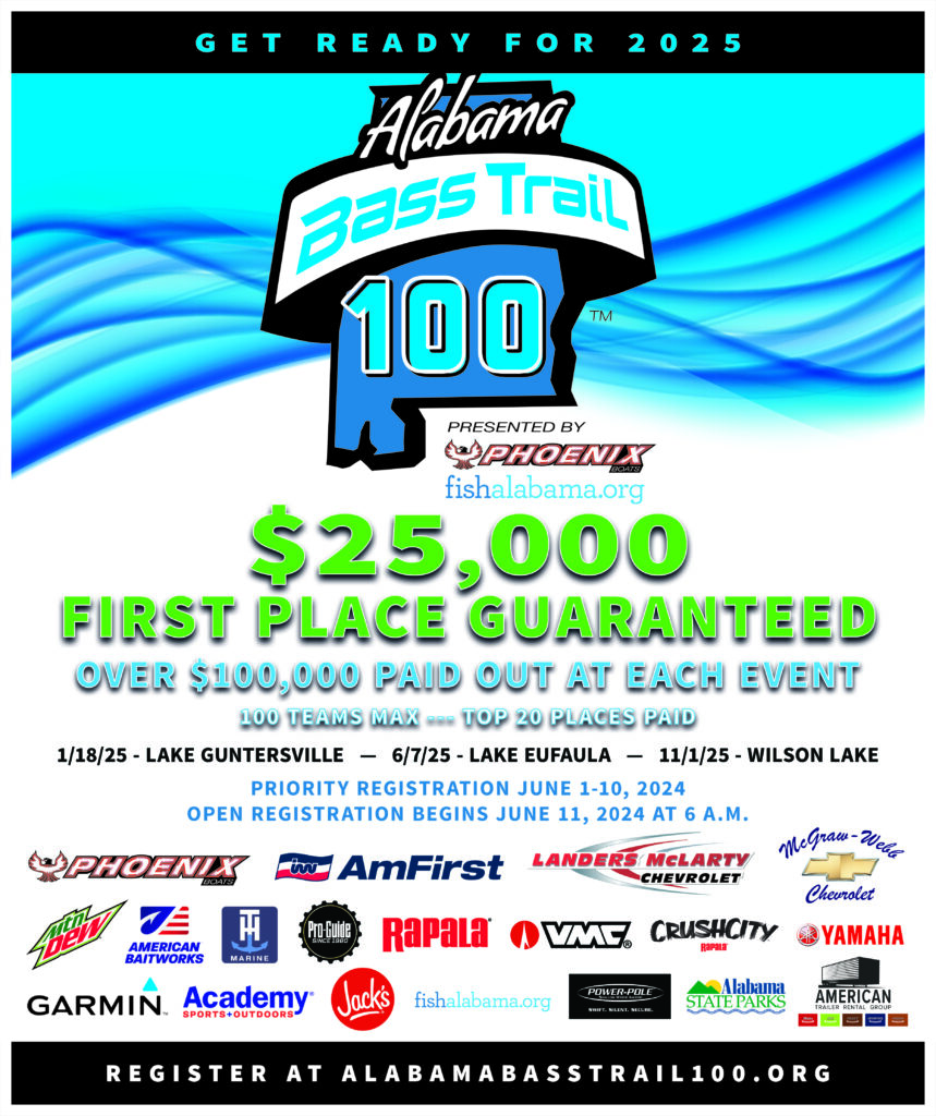 Alabama Bass Trail Announces 2025 ABT 100 Tournament Schedule and ...
